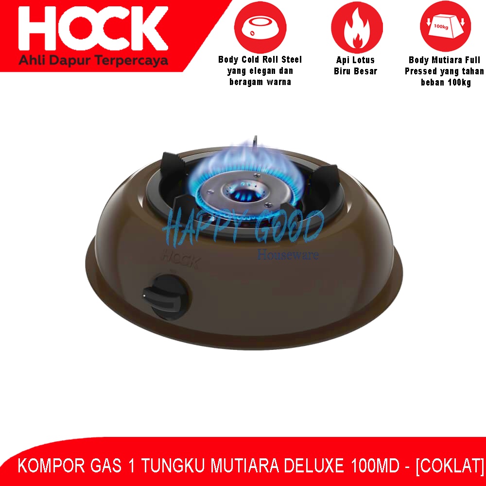Jual HOCK KOMPOR GAS 1 TUNGKU MUTIARA DELUXE 100MD BODY COOL ROLL STEEL | Shopee Indonesia
