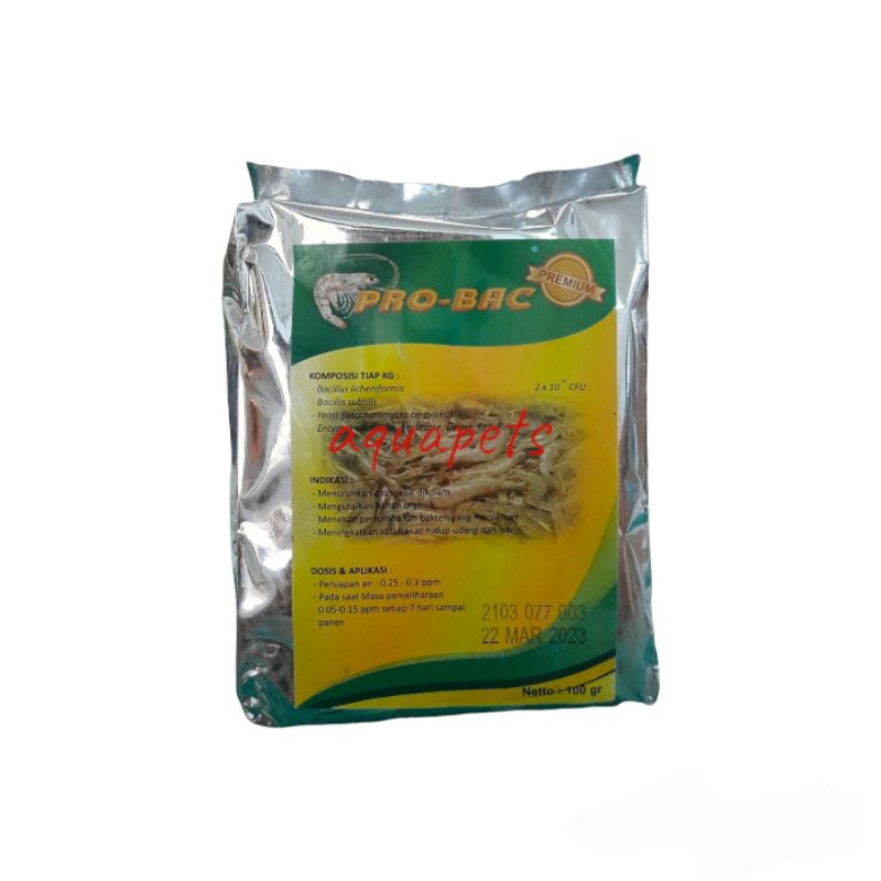 Jual Pro-Bac Premium Probiotic Udang dan Ikan Bacillus 500gr | Shopee ...