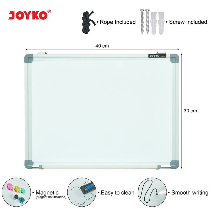 Jual Whiteboard Joyko WB-110 Ukuran 30 x 40 cm | Papan Tulis Putih ...