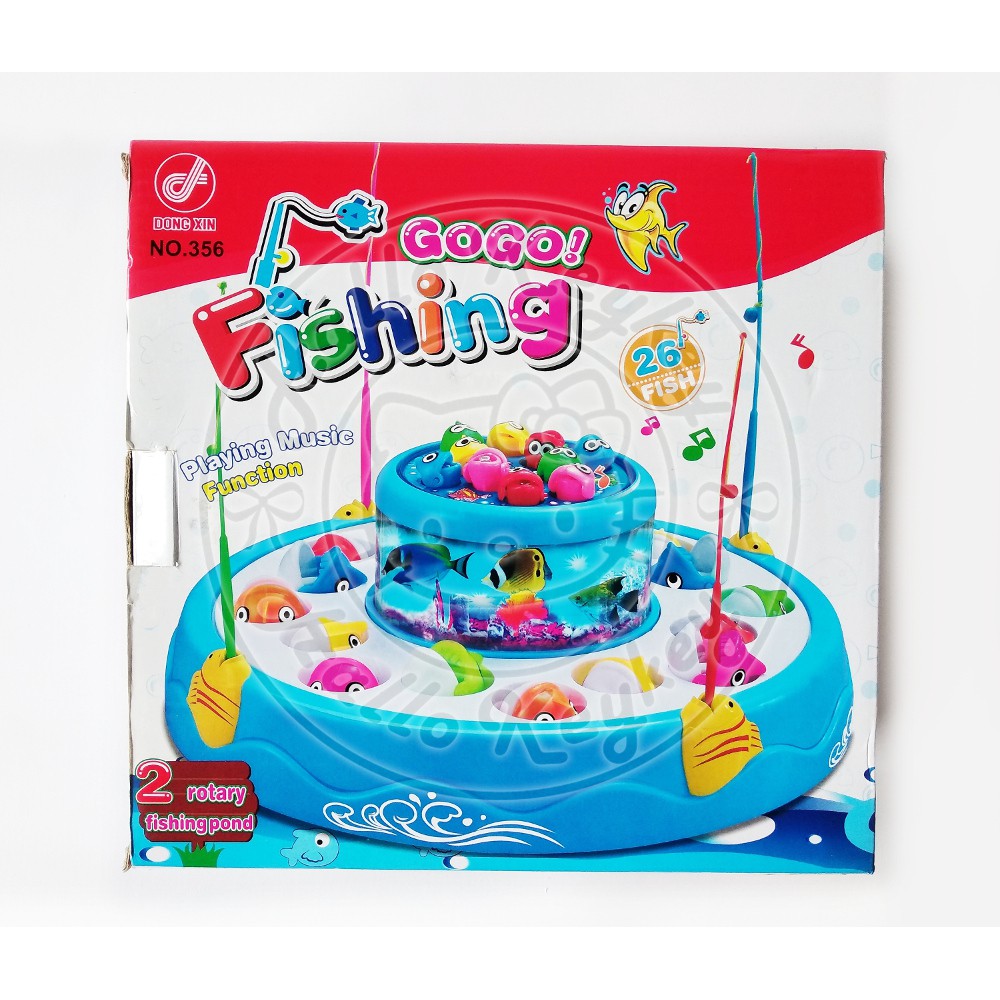 Jual mainan pancing ikan 2 rotary fishing pond | Shopee Indonesia