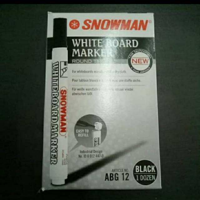 Jual Spidol snowman WHITEBOARD ABG 12 | Shopee Indonesia