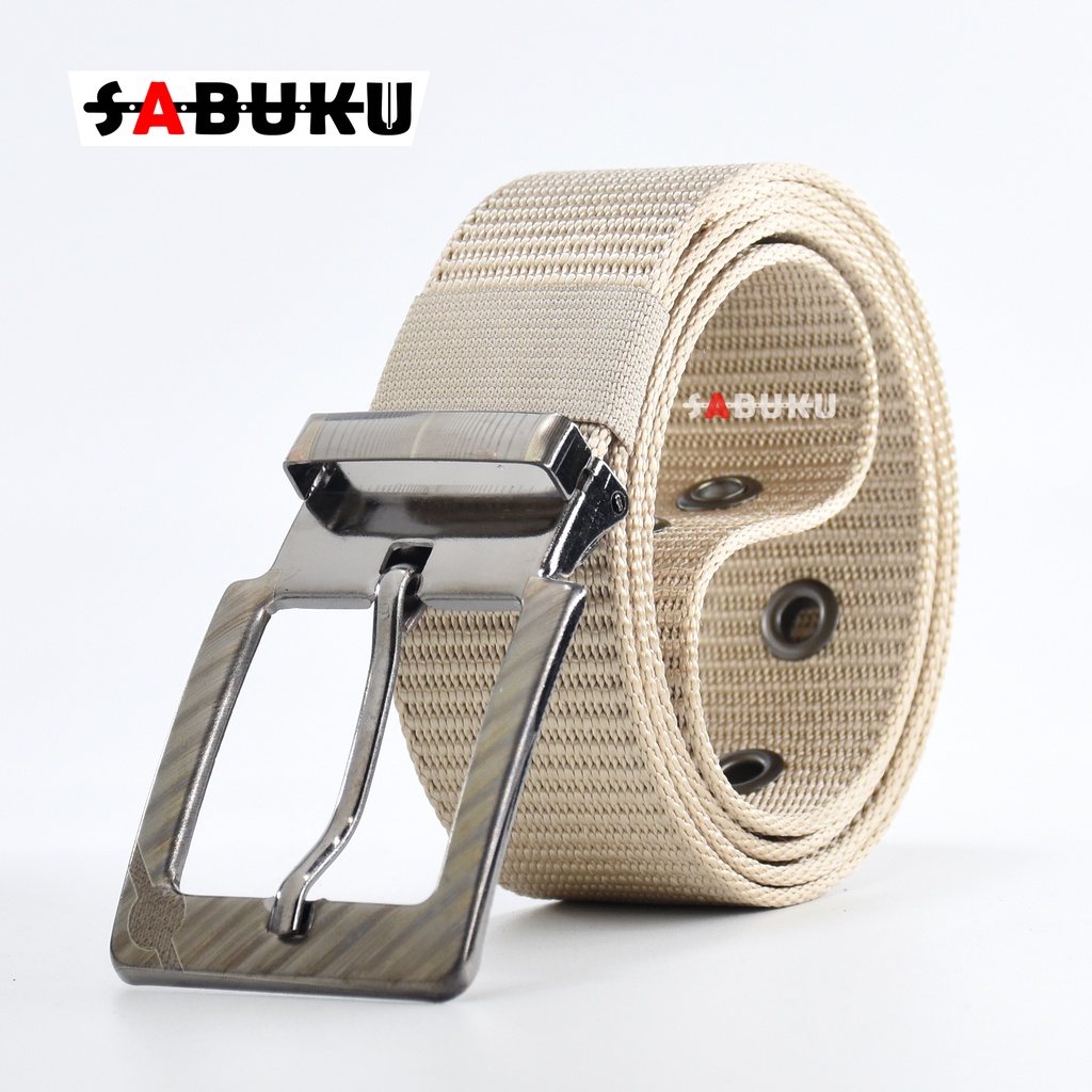 Jual [S&K] Ikat Pinggang Pria Canvas Sabuk Canvas Model Tusuk Kepala ...