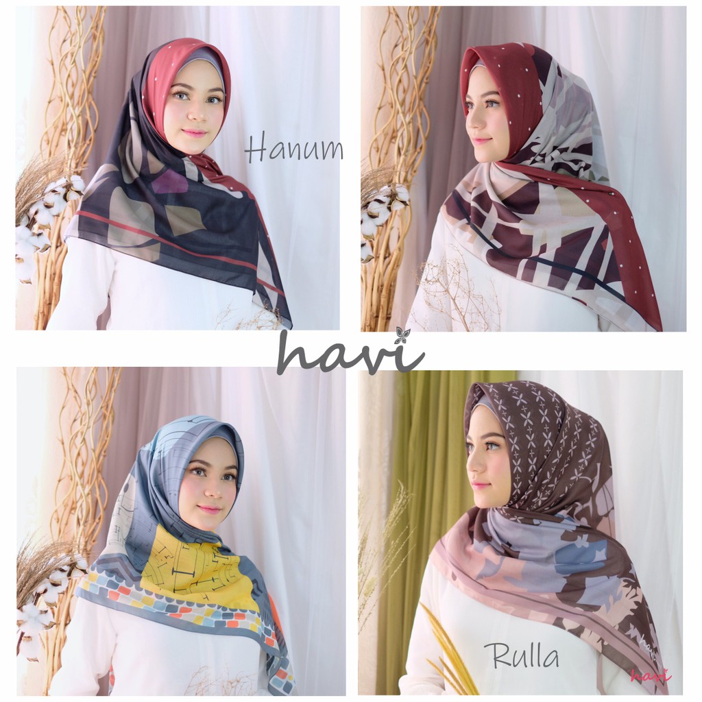 Jual HAVI EXCLUSIVE HV.02 KERUDUNG VOAL SEGI EMPAT ULTRAFINE PRINTING HIJAB SCARF | Shopee Indonesia