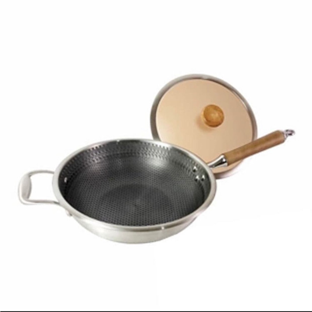 Jual RAPA - HOMEPRO Jasper Fry Stir Wok Pan + Tutup Dan Anti Lengket ...