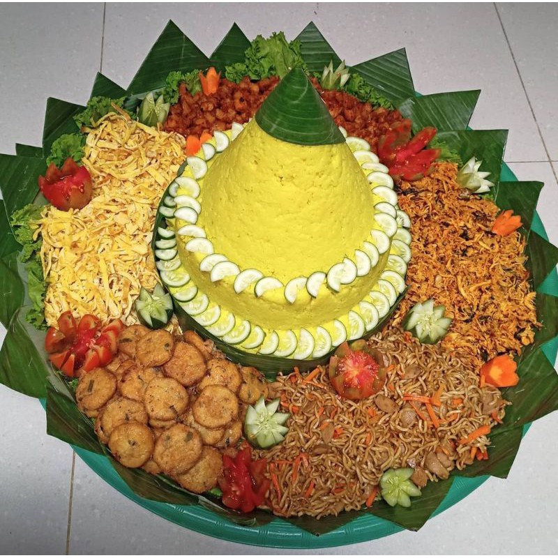 Jual Tumpeng Nasi Kuning 20 Orang Lengkap Murah Enak | Shopee Indonesia