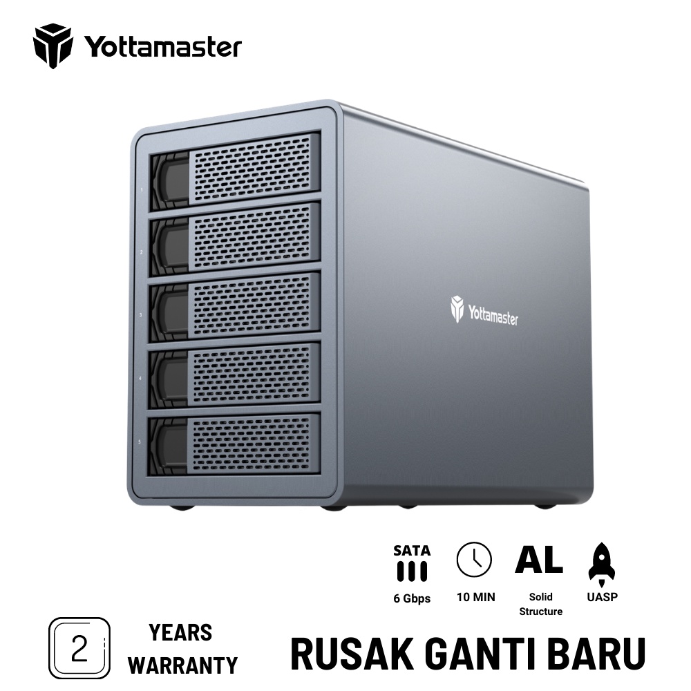 Jual Yottamaster 5 Bay 3.5" RAID Hard Drive Enclosure ( FS5RU3 ...