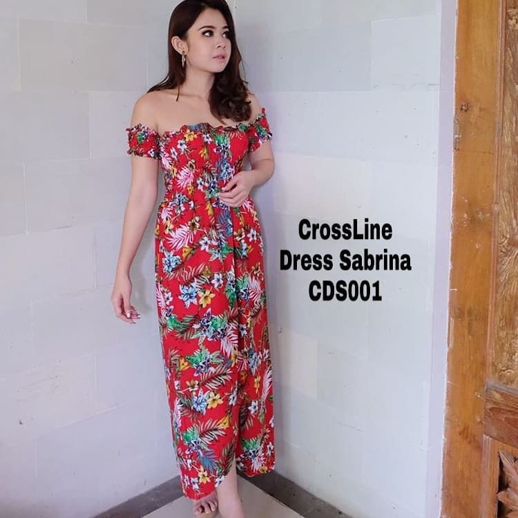 Jual Baju Bali CrossLine Dress Sabrina (Pilih Warna) | Shopee Indonesia