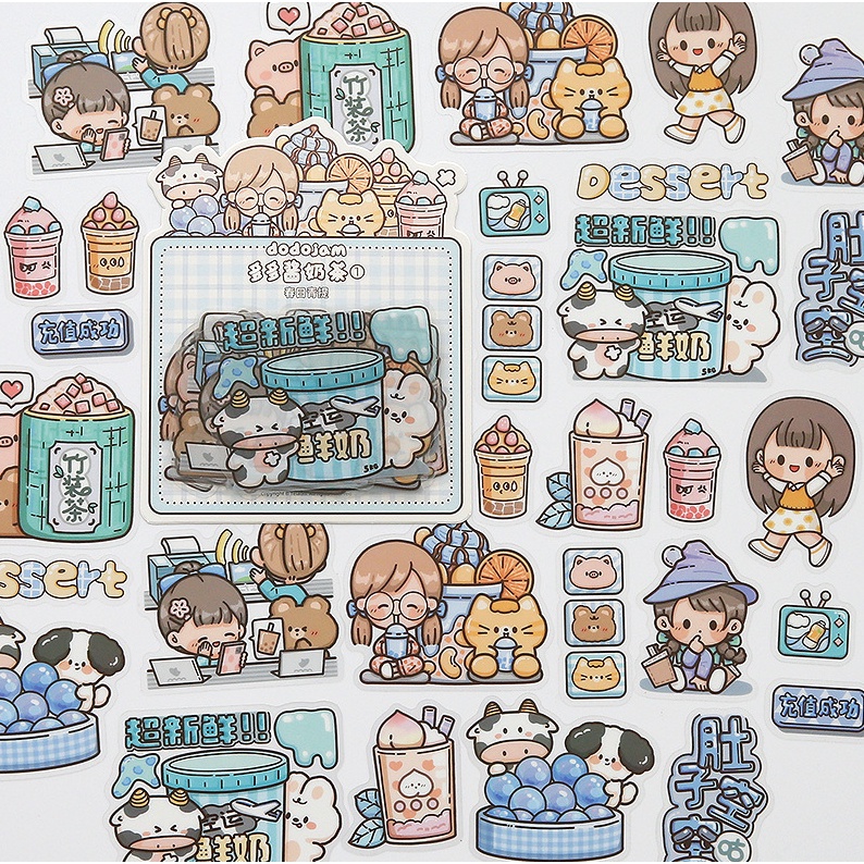 Jual Stiker Pack Aesthetic Style Drink Karakter Dodojam Isi 30 Pcs ...