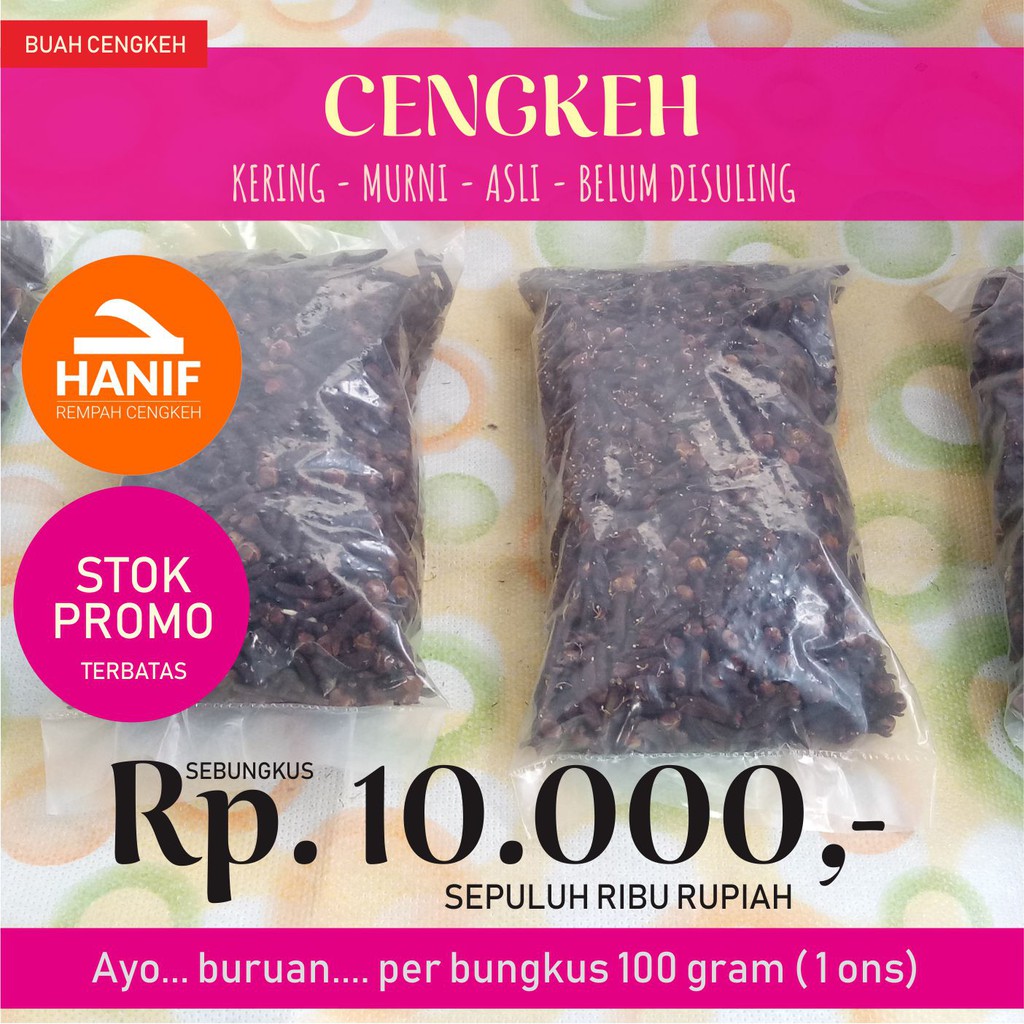 Jual Rp 10.000 IDR = 100 gram Cengkeh Kering Asli (kami jgsedia daun ...