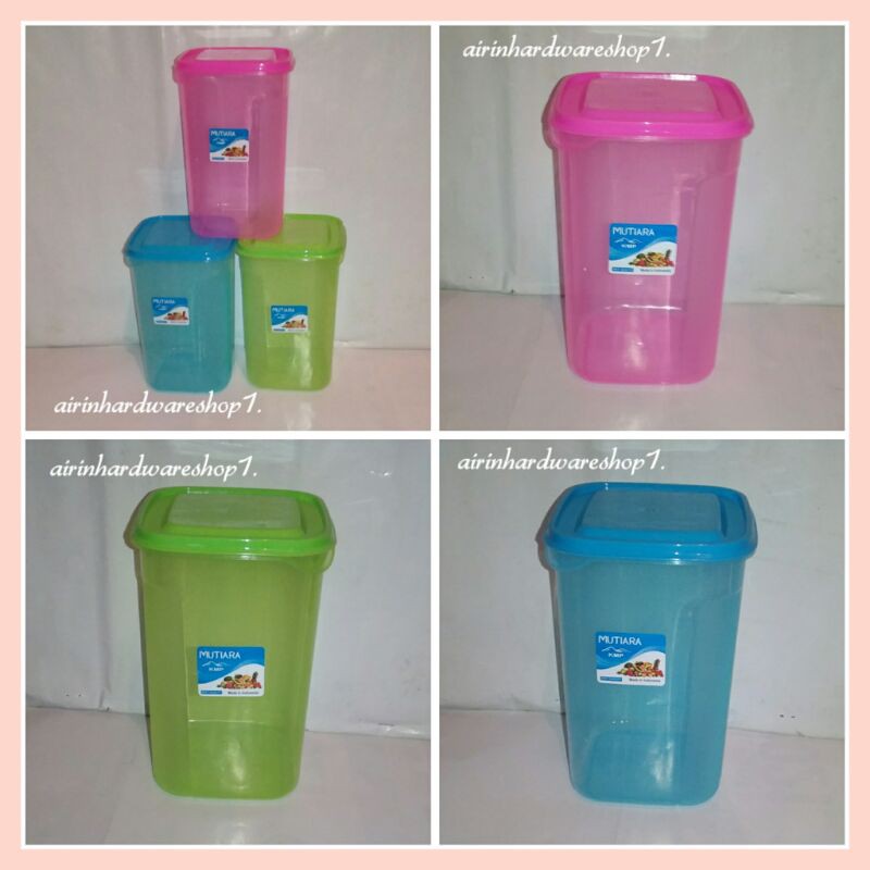 Jual Toples kotak plastik 750 ml toples segi toples kue | toples ...