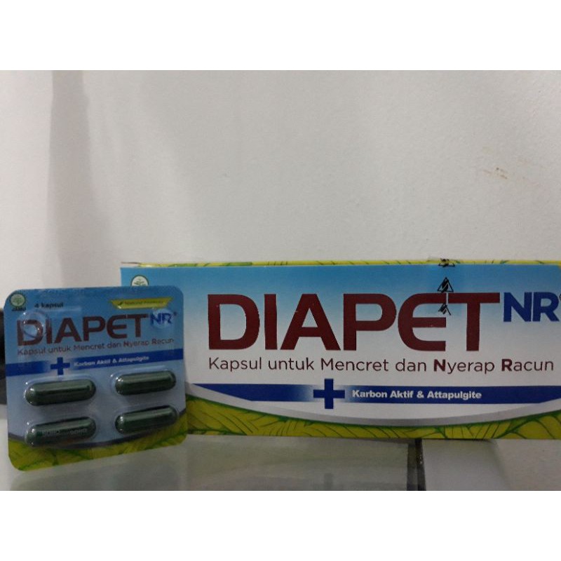 Jual DIAPET NR 1 BLISTER ISI 4 KAPSUL & DIAPET ISI 10 KAPSUL - OBAT DIARE | Shopee Indonesia