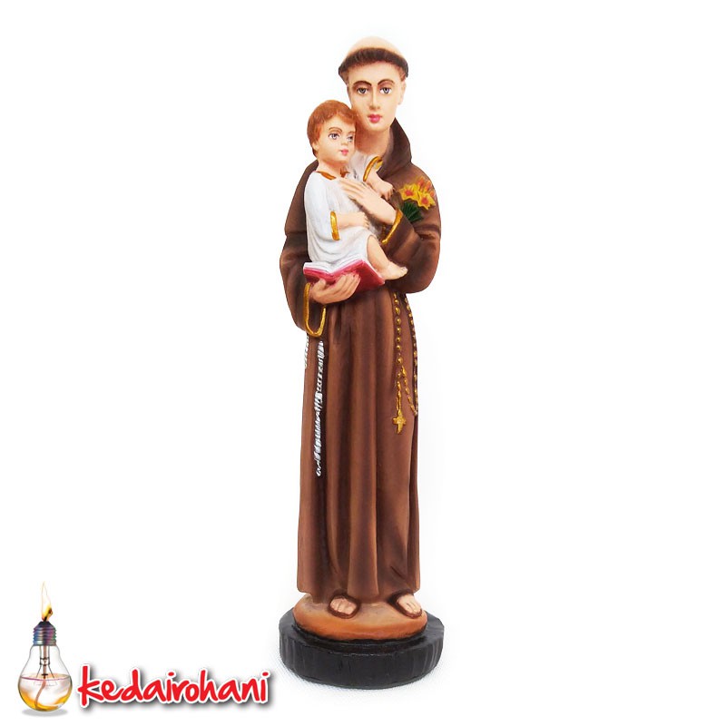 Jual Patung Santo Antonius Padua Gendong Bayi Yesus 25 cm Hiasan Arca ...