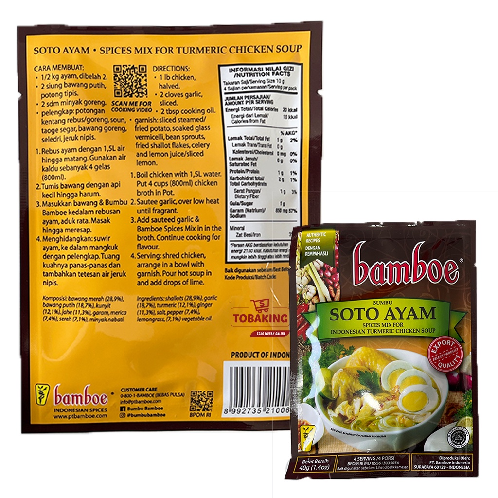 Jual Bamboe bumbu dapur all varian rawon rendang balado nasi goreng ...
