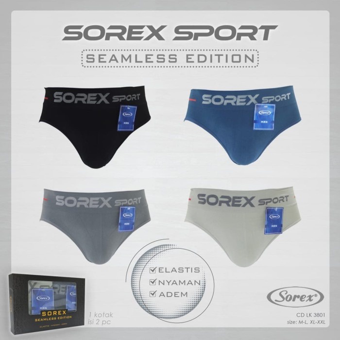 Jual celana dalam pria boxer celana dalam pria bahan seamless sorex | Shopee Indonesia