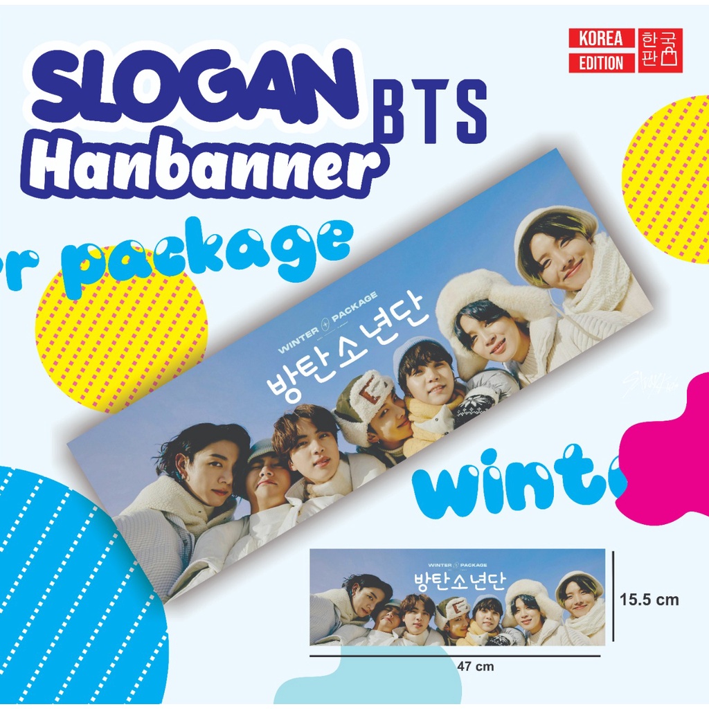 Jual Hand Banner Slogan Kpop Mini Member BTS NCT Blackpink Enhypen ...