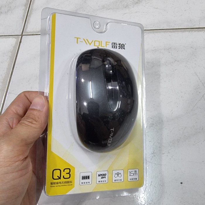 Jual MOUSE GAMING WIRELESS T-WOLF Q3 2.4G GAMER PC 1200 DPI - Hitam ...