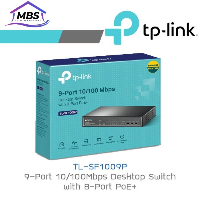 Jual TP-Link TPLink TL-SF1009P Switch 9 Port 10/100Mbps with 8-Port POE 8 Port Tp link | Shopee ...
