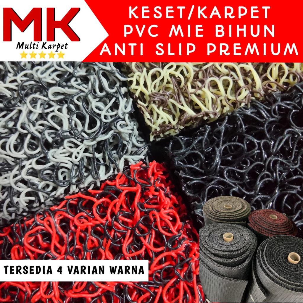 Jual KESET KARPET KARET PVC BIHUN PREMIUM METERAN uk. 100 x 120 Cm ...
