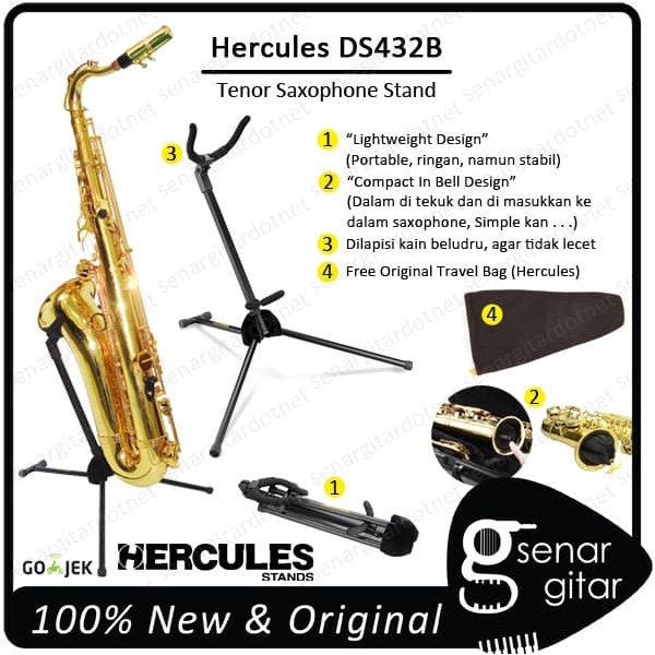 Jual STAND SAXOPHONE HERCULES DS432B TENOR DS 432B DS 432 B | Shopee ...