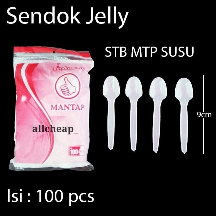 Jual isi 100pcs sendok stb agar puding jelly putih susu isi 100 ...