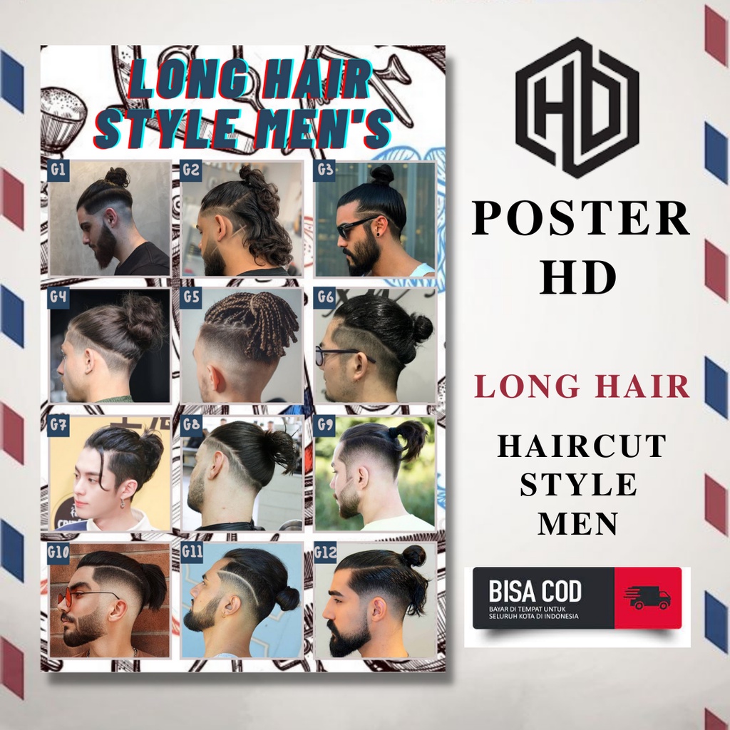 Jual POSTER HD - poster pangkas rambut pria 2022 model LONG HAIRCUT ...