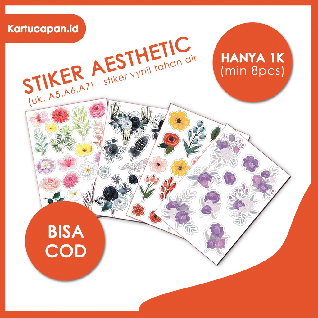 Jual STIKER AESTHETIC / STIKER BUNGA / STIKER CASE HP / STIKER TUMBLR ...