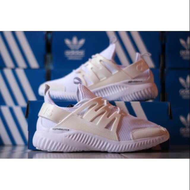 Jual SEPATU SPORT ADIDAS ALPHABOUNCE FULL PUTIH CWE CWO | Shopee Indonesia
