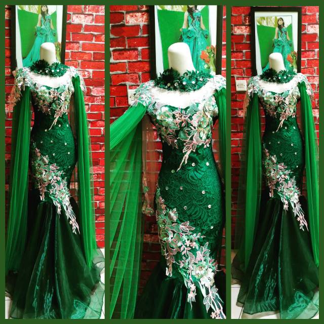 Jual baju penyanyi/baju singer/dres singer/baju show/baju pesta/ijo ...