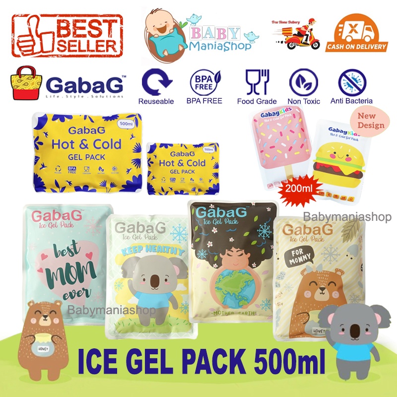 Jual GABAG Ice Gel Pack 500gr 200gr Icegel Es Pendngin New Design Koala ...