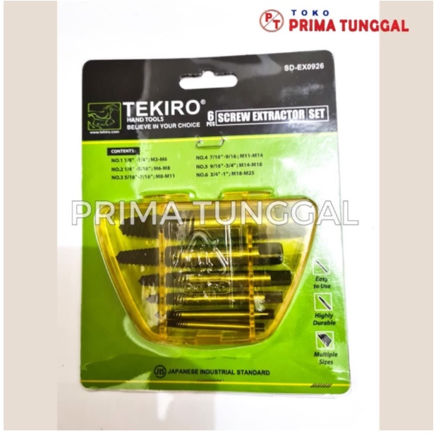 Jual Tap Balik Tekiro Set Alat Pembuka Baut Patah Screwdriver Extractor ...