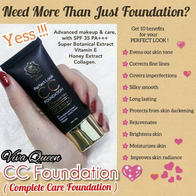 Jual Viva Queen Perfect Look CC Foundation | Shopee Indonesia