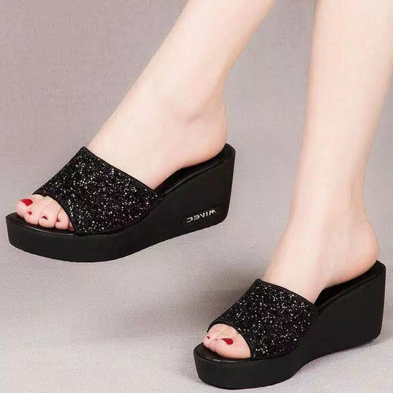 Jual Wedge Glitter/Wedges Pasir/Wedges gaya Korea (G-002) | Shopee ...