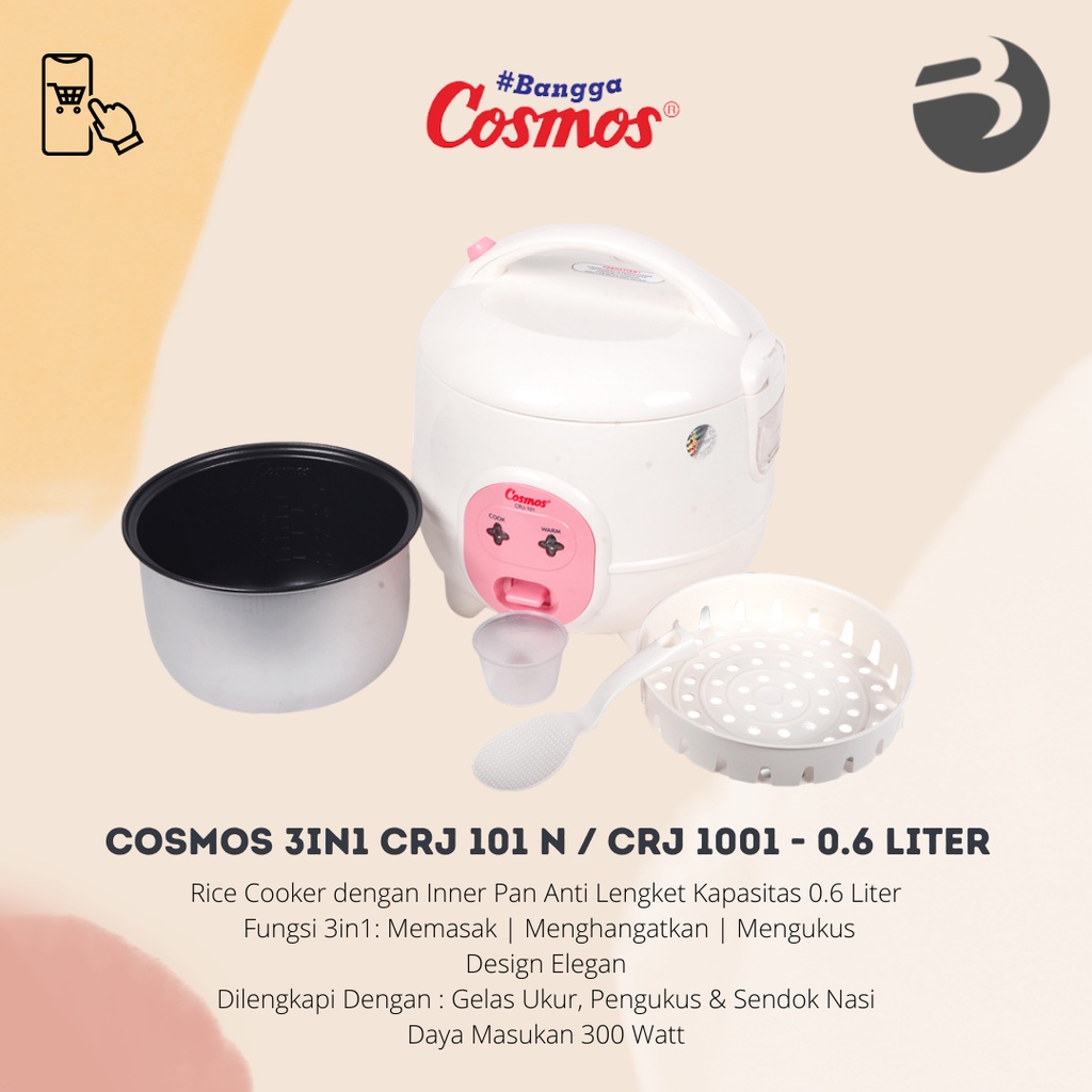 Jual Cosmos Magic Com 3in1 CRJ 101 N / CRJ 1001 - 0.6 Liter | Shopee ...