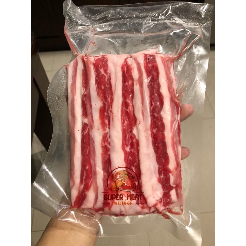 Jual 250gr Shortplate US Angus Beef Slice (Daging Yoshin*ya) | Shopee ...