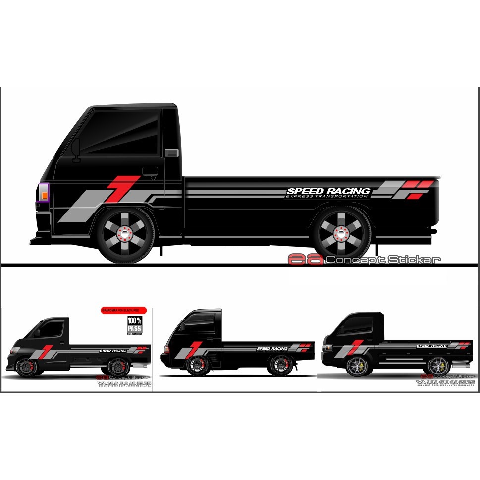 Jual Stiker Cutting Mobil Pick Up Speed Racing Stripng Body Samping ...