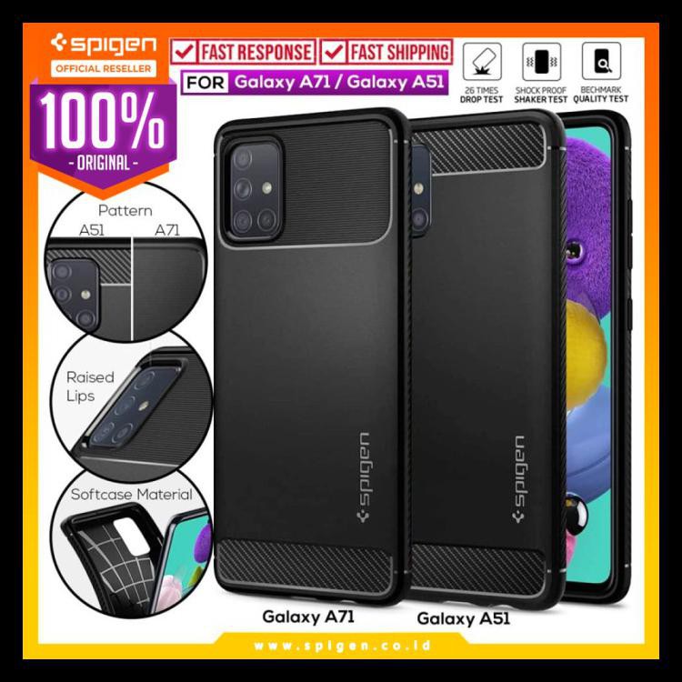 Jual CASE SAMSUNG GALAXY A51 / A71 SPIGEN CARBON FIBER RUGGED ARMOR CASING - A51 | Shopee Indonesia