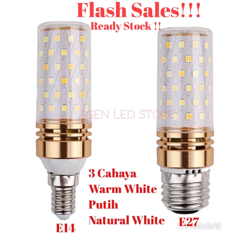 Jual Lampu Candle Led 3 Warna Bohlam Lampu Hias 3 in 1 Lampu Jagung 3 ...