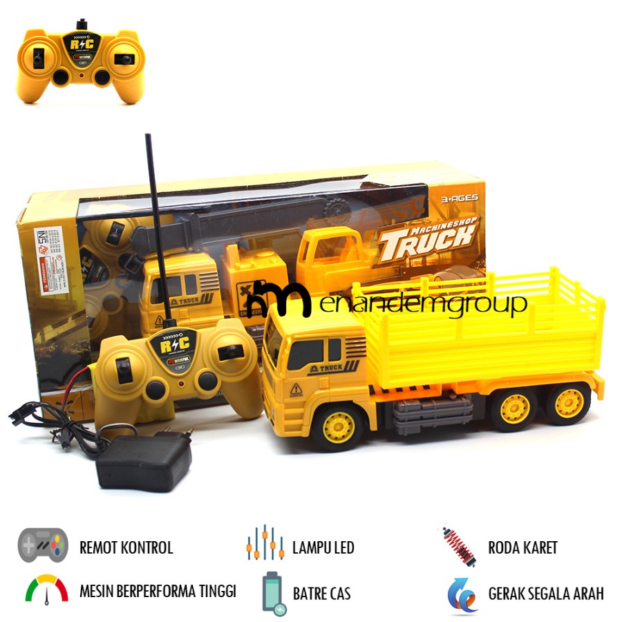 Jual Mainan Mobil Remot Kontrol RC Dump Truk Barang Batre Cas Roda ...