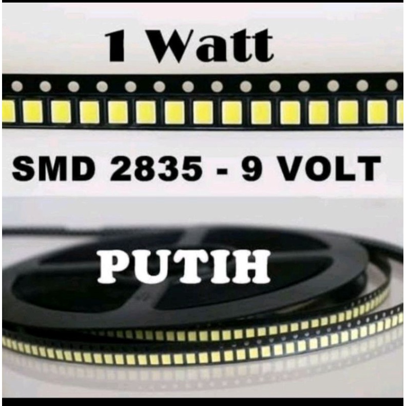 Jual per 500pcs led smd 9v/1w/100mA 7000K | Shopee Indonesia