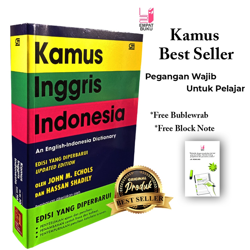 Jual Buku Kamus Inggris - Indonesia Edisi yang Diperbarui (Soft Cover ...