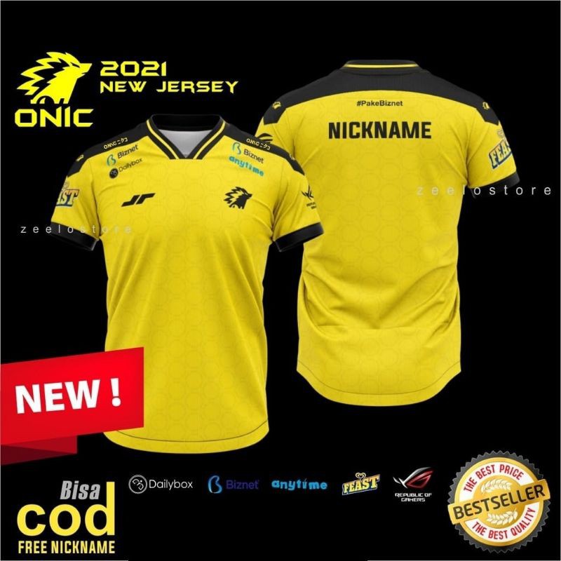 Jual Jersey Kaos Esports ONIC 2021 free nickname baju gaming | Shopee ...