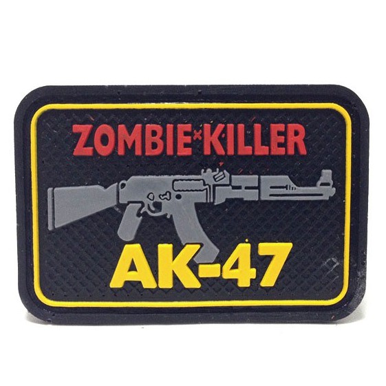 Jual Stiker Patch Rubber Perekat Velcro Karet Emblem Kotak AK47 Zombie | Shopee Indonesia
