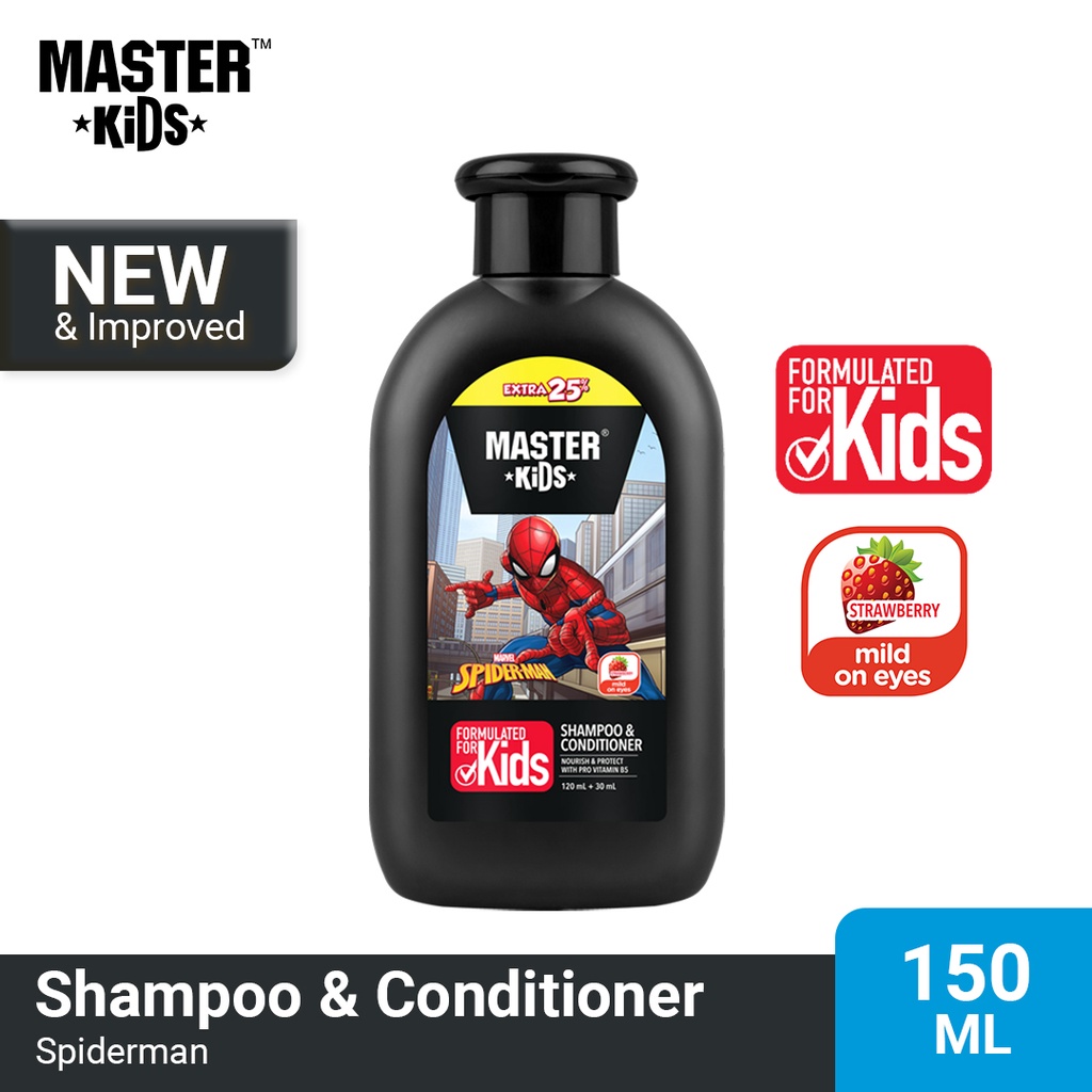 Jual Master Kids Shampoo & Conditioner Spiderman 150ml | Shopee Indonesia