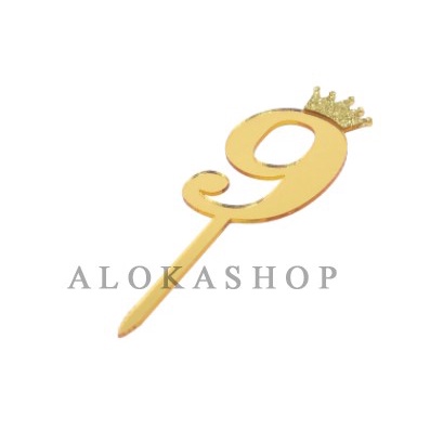 Jual Cake Topper Angka mahkota acrylic / tusukan kue ulang tahun ...