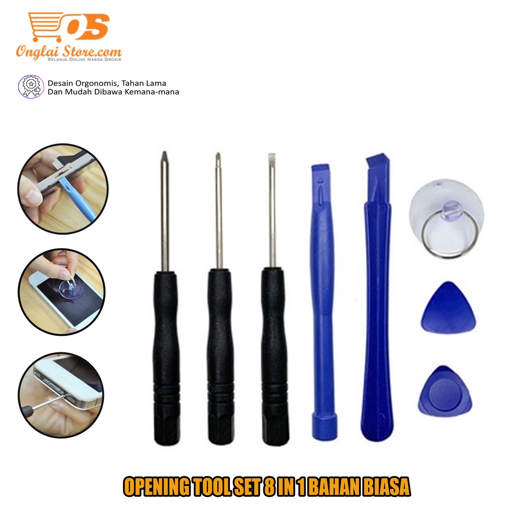 Jual Obeng Tool Set Pembuka Handphone 8 IN 1 Opening Tool Set Obeng ...