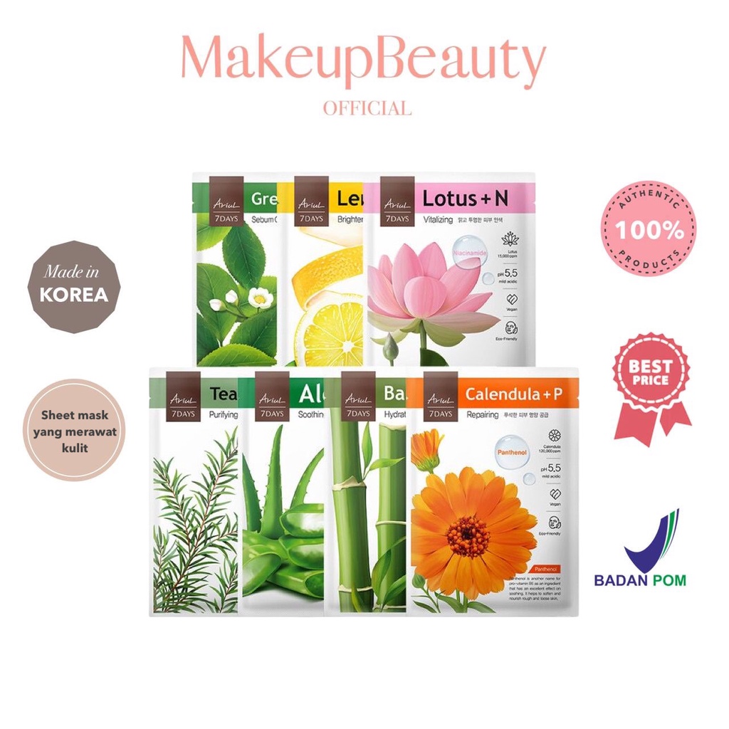 Jual ARIUL 7 Days Mask Sheet | Shopee Indonesia