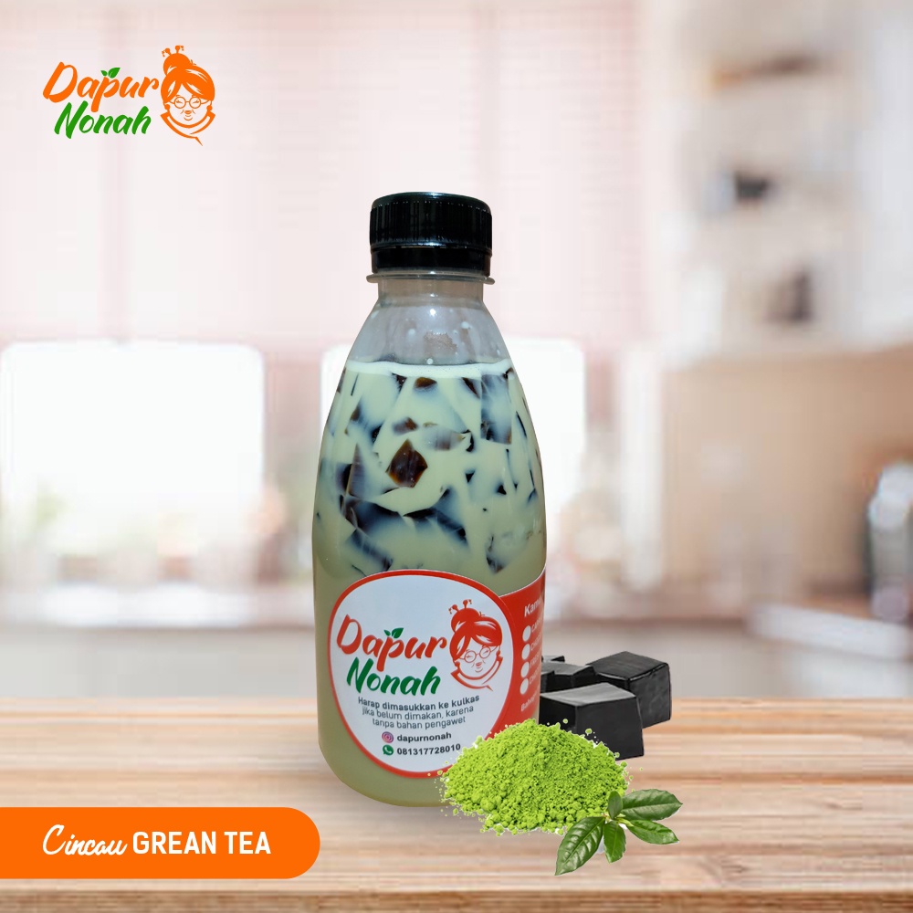 Jual Minuman cincau hitam segar rasa GREAN TEA cincau 300ml cincau ...