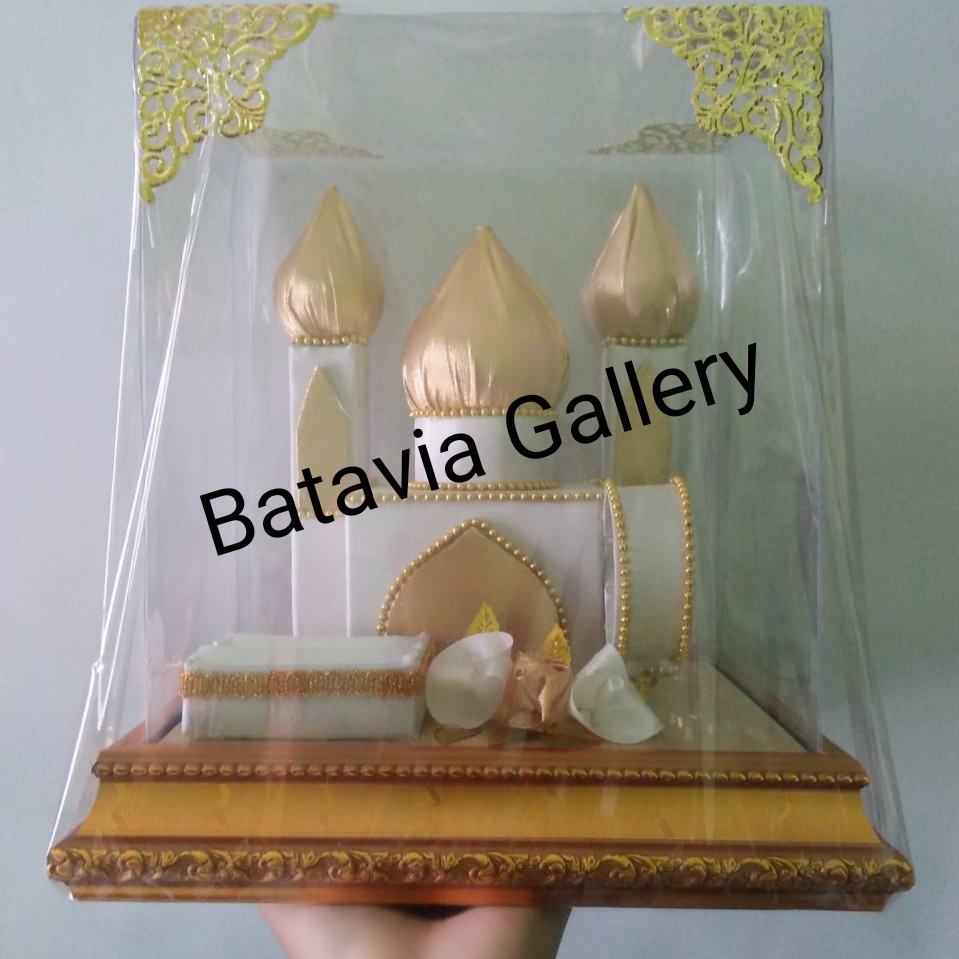 Jual Kotak Box Tempat Mahar Perhiasan Bentuk Masjid / Mahar Seserahan ...