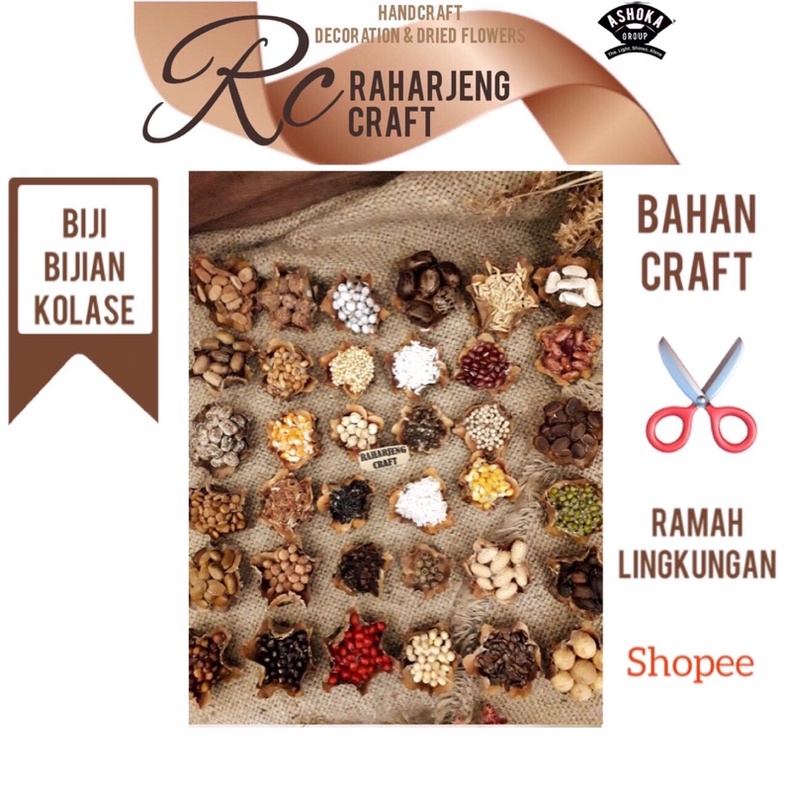 Jual 01|| Biji bijian bahan craft kerajinan dekorasi media potoshop atau prakarya lain | Shopee ...