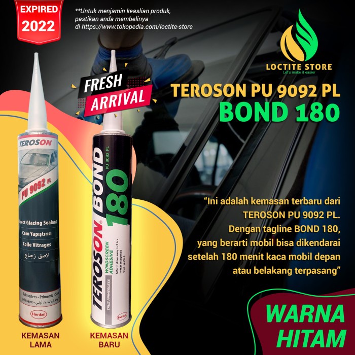 Jual LEM KACA MOBIL WINDSHIELD TEROSON PU 9092 DIRECT GLAZING SEALANT ...